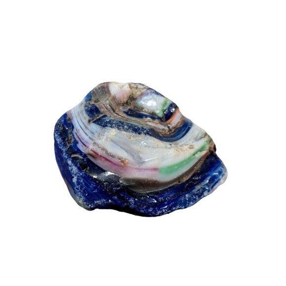 Vintage | Art | Art Glass Slag Art Layered Rock Rough Raw Cut Mosaic ...